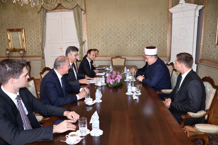 Plenković primio muftiju Aziza ef. Hasanovića, suradnja ocijenjena vrlo ...