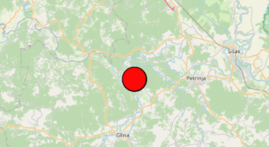 Novi potres magnitude 3,5 kod Petrinje