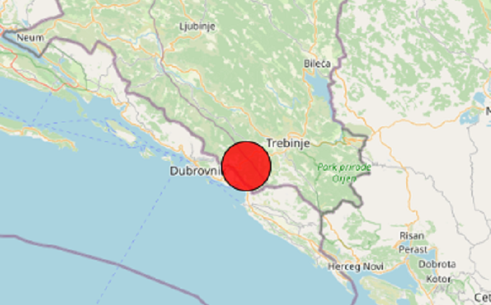 Jak potres kod Dubrovnika, epicentar je bio u BiH!